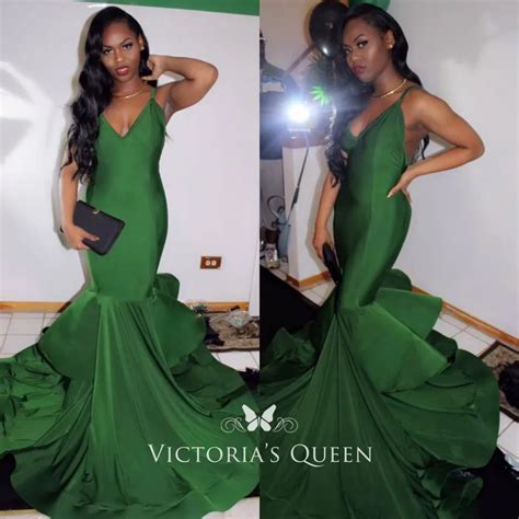 Gorgeous Green Spandex Flounced Mermaid Long Prom Gown Vq