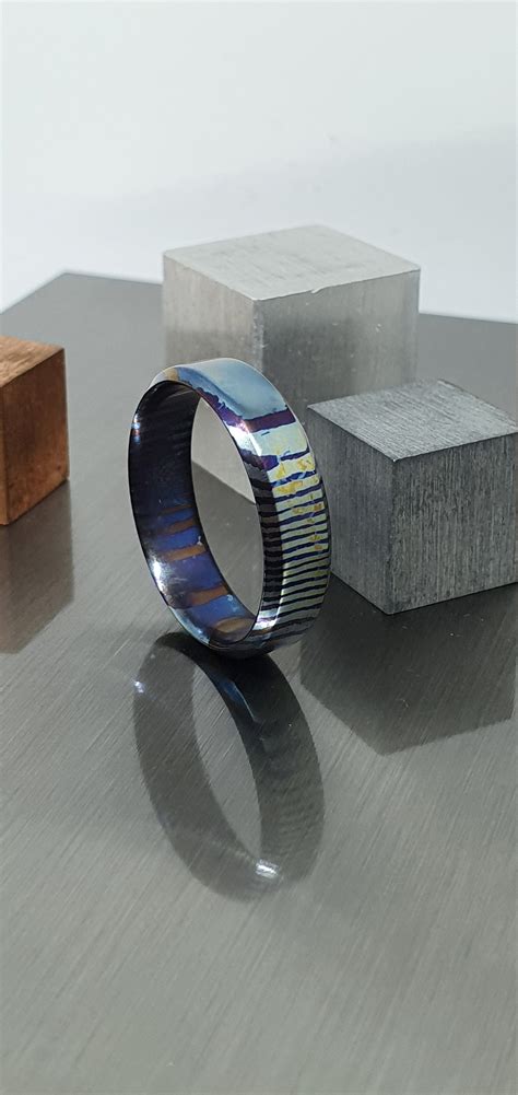 Don Pattern Timascus Damascus Ring Etsy