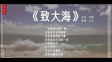 云生诵读舒婷致大海 文化 文学 好看视频