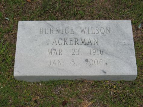 Bernice Olena Wilson Ackerman 1916 2006 Find A Grave Memorial