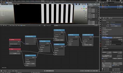 How Would I Have A Striped Pattern Repeat Without A Huge Node Tree