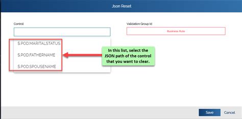 Json Reset Vahana Academy