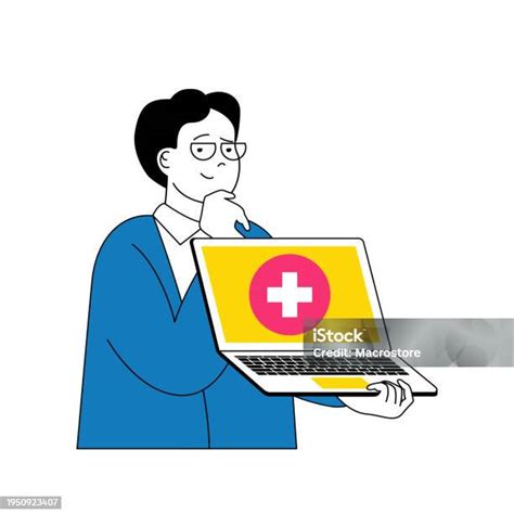Konsep Medis Dengan Orangorang Kartun Dalam Desain Datar Untuk Web Pria