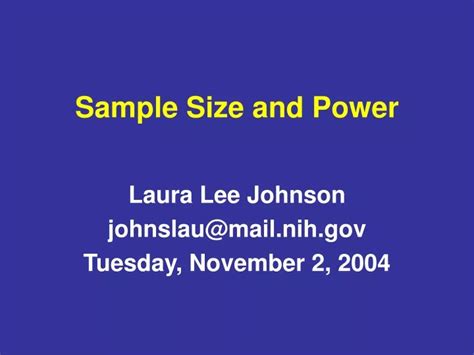 Ppt Sample Size And Power Powerpoint Presentation Free Download Id