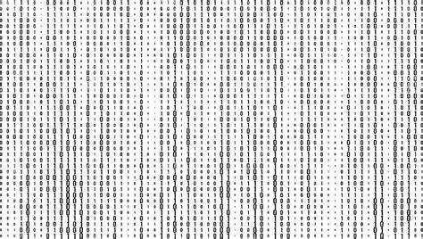 A Stream Of Binary Matrix Code On The Screen Numbers Of The Computer