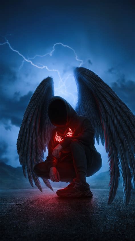 Hoodie Guy With Wings Artist Wings Hd Wallpaper Peakp