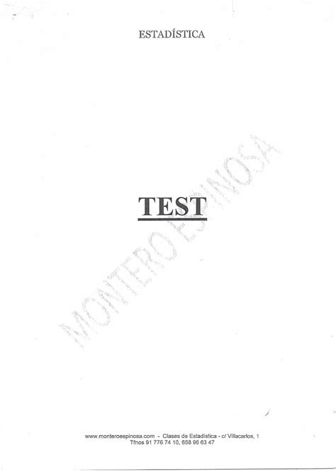 Estadística I preguntas tipo test Resueltas Estadística Studocu