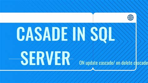 CASCADE IN SQL SERVER YouTube