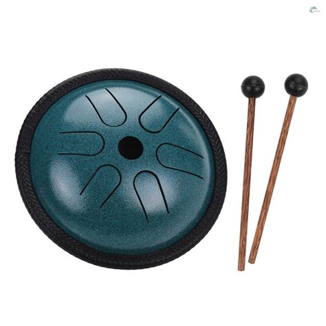 Tambor De 55 Polegadas Mini Língua De Aço 6 Notas Panela Instrumento De Percussão De Bolso Com