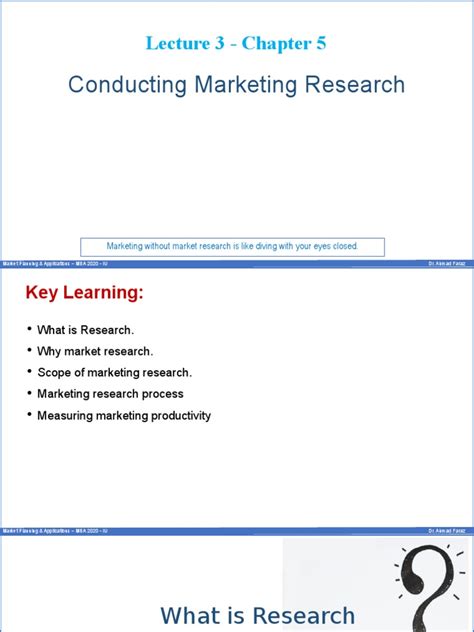 Lecture 3 Chapter 5 Conducting Marketing Research Pdf Marketing
