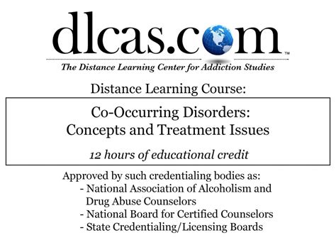 Co Occurring Disorders Concepts And Treatment Issues 12 Hours Dlc Llc