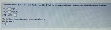 solved consider the function f x x2−4x 3 on the interval