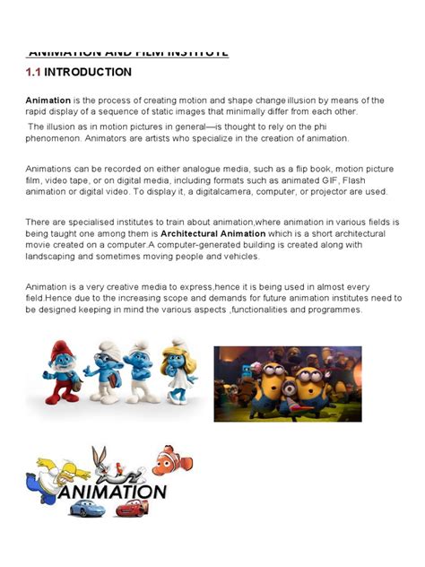 animation institute pdf animation computer animation