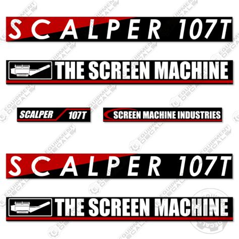 Fits The Screen Machine Scalper 107t Decal Kit Equipment Decals