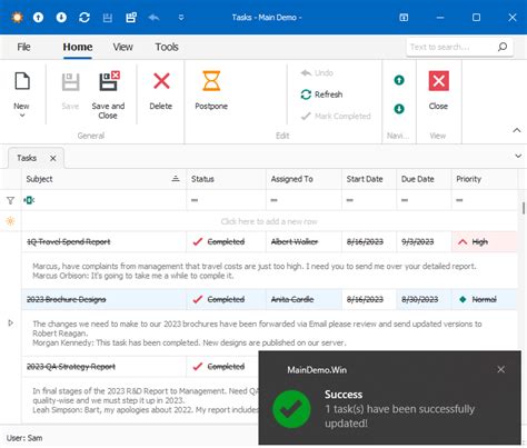 text notifications xaf cross platform app ui and web api