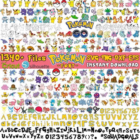 1340 Pokemon Designs Bundle Layered Items 335 Unique Design Layered