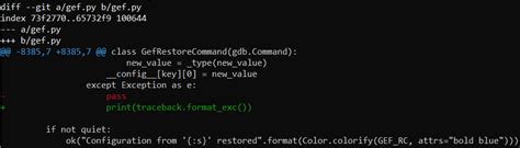 Loading Settings For Custom Commands Fails Issue Hugsy Gef