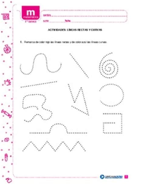 Actividades De Tipos De Lineas Para Ninos