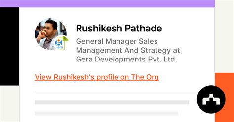 Rushikesh Pathade General Manager Sales Management And Strategy At