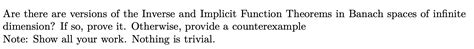 Solved Are There Are Versions Of The Inverse And Implicit