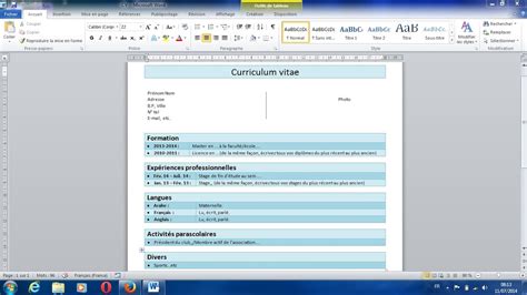 Modele De Cv Word D Couvrez Nos Superbes Mod Les De Cv T L Charger De Suite Au Format Microsoft Word