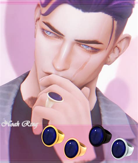 Simomo Cc ~ Noah Ring ~ 10 Swatches For Male Emily Cc Finds