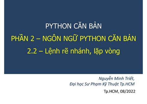 Python Can Ban Slide 2 Lenh Re Nhanh Lap Vong Python CĂn BẢn PhẦn 2