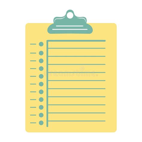 Memo Notepad With Pin Cute Lined Notebook Template For Notes Stock Vector Illustration Of