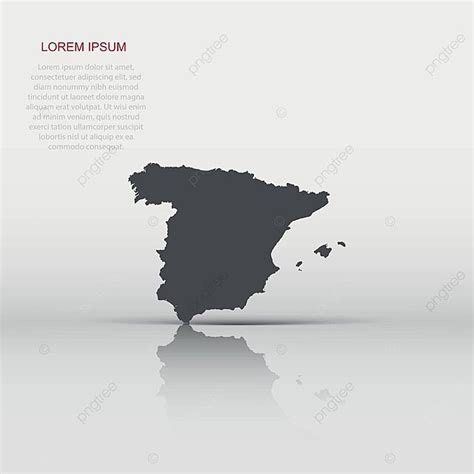 Flatstyle Spain Map Icon In Vector Format Pictorial Representation Of