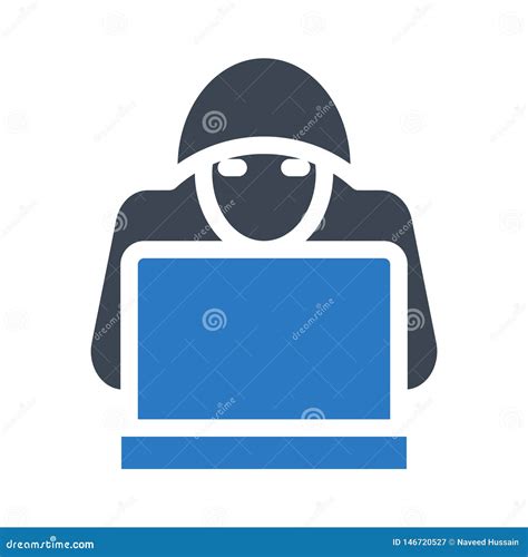 Hacker Glyph Flat Vector Icon Stock Vector Illustration Of Icon Flat