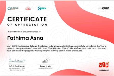 Fathima Asna On Linkedin Excited To Share That I Successfully Finished My Internship With The