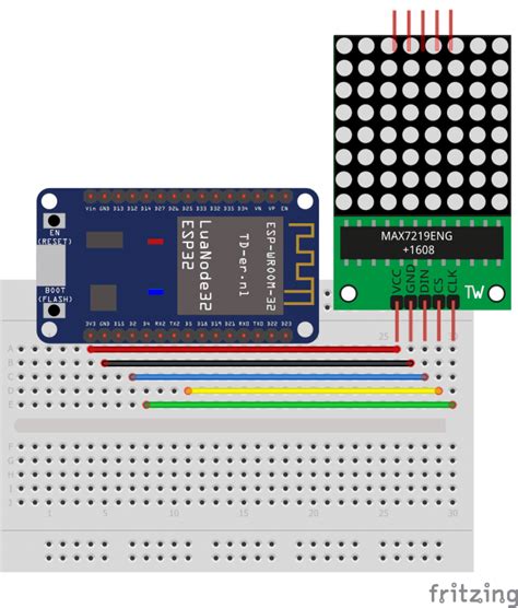 Display A Character On The Max7219 Display With Esp32