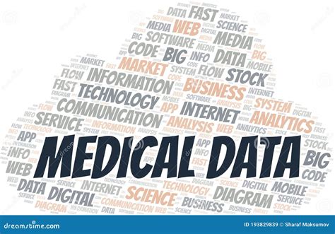 Medical Data Vector Word Cloud Made With Text Only Stock Vector Illustration Of Word