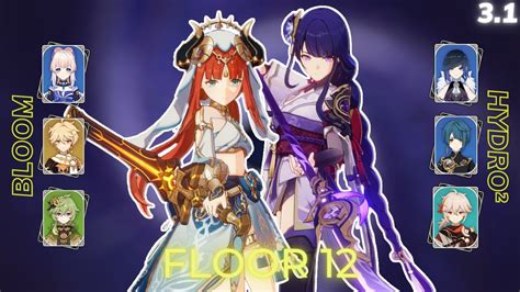 Nilou Bloom And Raiden Double Hydro Floor 12 Spiral Abyss 31 Youtube