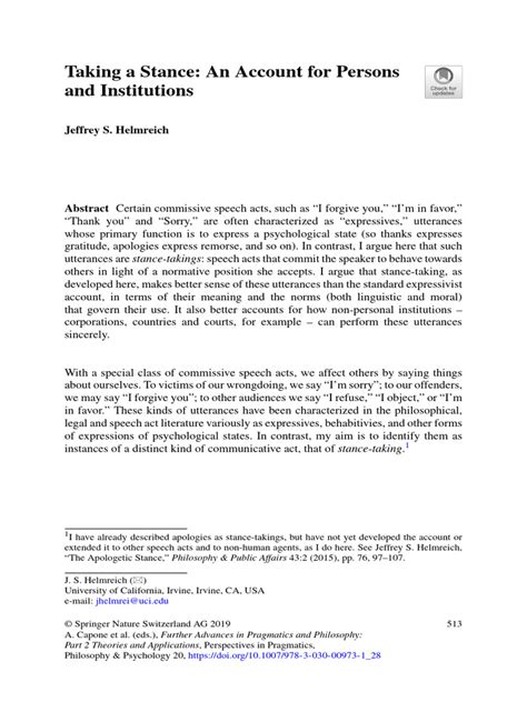 Taking And Amrking Stance Pdf