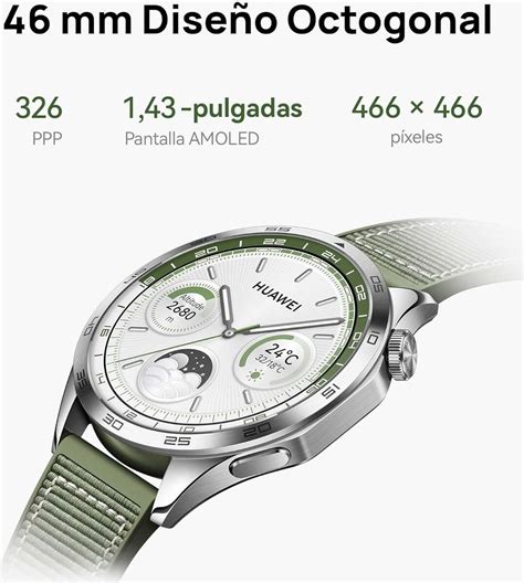 HUAWEI Watch GT4 46mm Smartwatch Upto 2 Weeks Battery Life Dual Band Five System GNSS