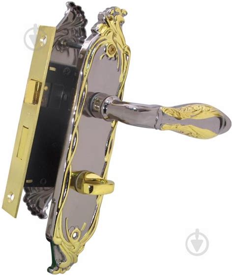 ᐉ Замок врізний з ручками Wc Ac 46wc 62 мм нікель золотий • Краща ціна