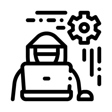 Settings Hacker Icon Vector Outline Illustration 17593907 Vector Art At
