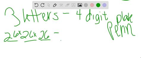SOLVED:Fundamental Counting Principle In Pennsylvania, each standard ...