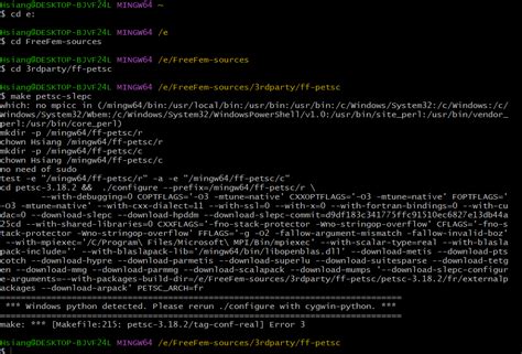 win10 compiling error with ms mpi msys2 latest version git error