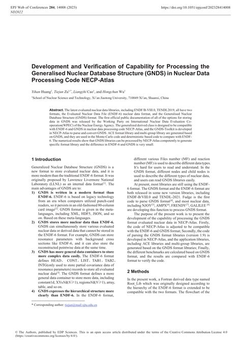 Pdf Development And Verification Of Capability For Processing The
