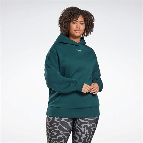 Reebok Apparel Women Studio Recycled Oversize Hoodie (Plus Size) Forgr ...