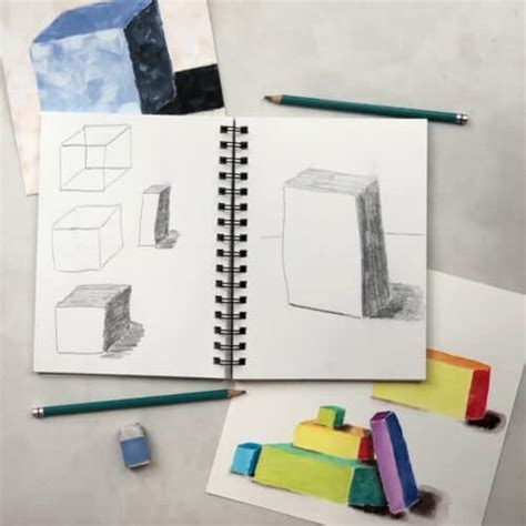 Drawing An Easy D Cube Step By Step With Shading Artlooklearn
