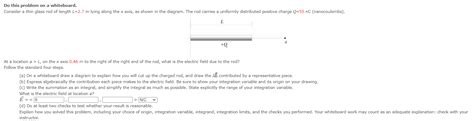 Solved Consider A Thin Glass Rod Of Length L Lying Along The