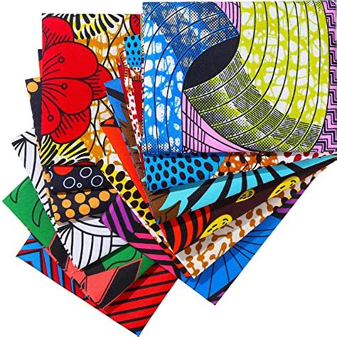 12 Pieces African Fabric Fat Quarters African Ankara Wax Print Fabric