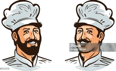 Selamat Masak Logo Koki Atau Label Ilustrasi Untuk Restoran Menu Desain
