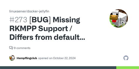 Bug Missing Rkmpp Support Differs From Default Jellyfin Docker Image · Issue 273