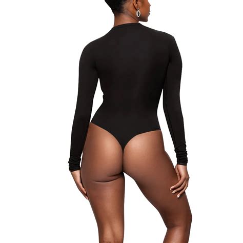 1201 Women S Bodysuit Naked Feeling Basic Crew Neck Long Sleeve Slim