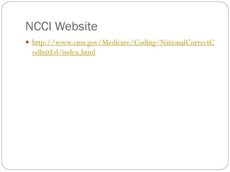 Ppt How To Use The National Correct Coding Initiative Ncci Tools Powerpoint Presentation