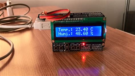 Dht22 And Lcd Shield Youtube